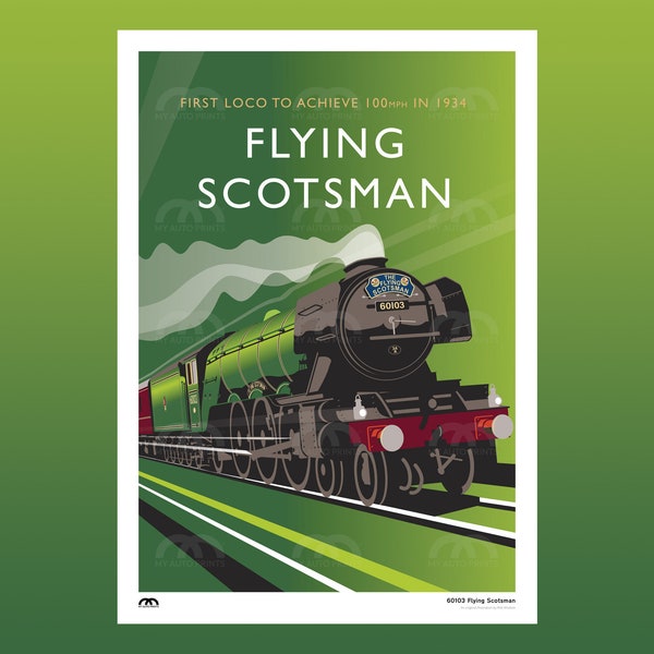 Flying Scotsman Print - Etsy UK