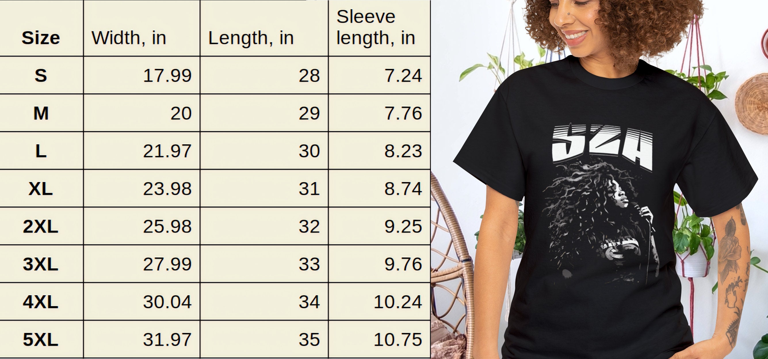 Sza Shirt, Live Black and White, Sza Merch, Sza T-shirt, SZA Sos Tour ...