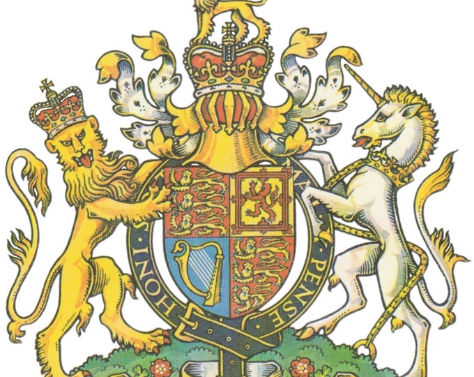 Royal Arms With Crest King Charles Coronation PNG Royal Crest Digital ...