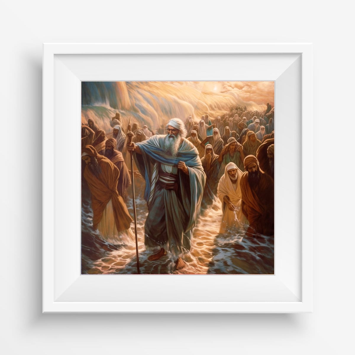 Moses Holding His Staff During the Parting of the Red Sea - Digital ...
