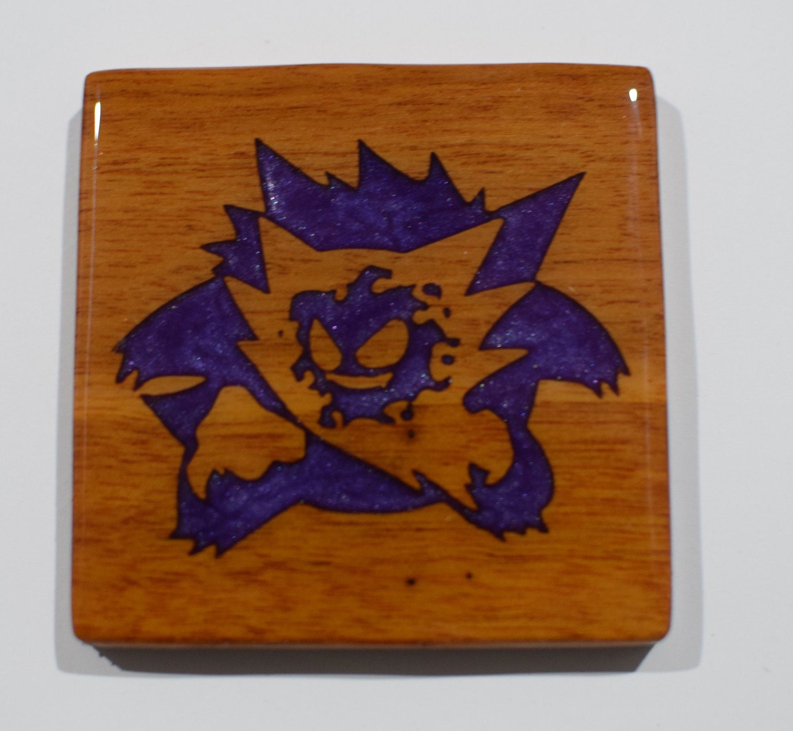 Gengar Evolution Line Wooden Drink Coaster 86x86mm - Etsy
