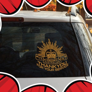 ANZAC Decal Australia Army gold No Background Sticker Lest We Forget ...