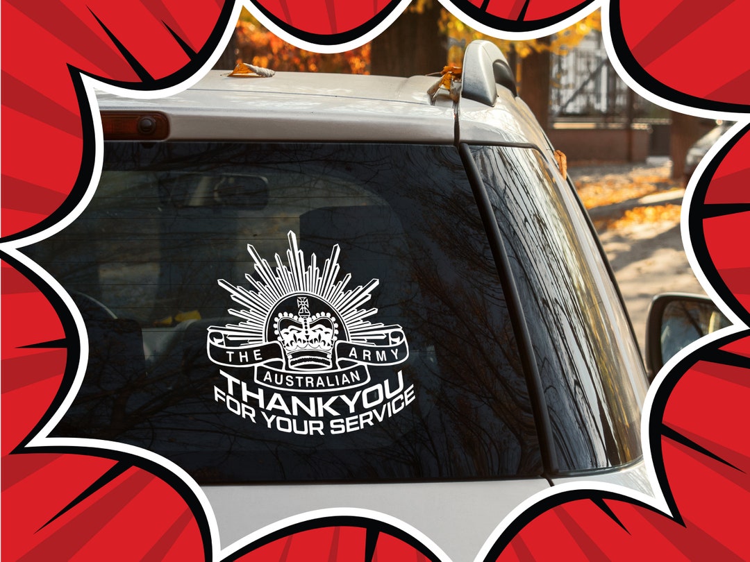 ANZAC Decal White | Army | Thankyou for Your Service | Sticker | Lest ...