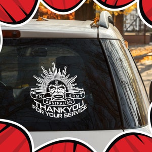 ANZAC Decal White | Army | Thankyou for Your Service | Sticker | Lest ...
