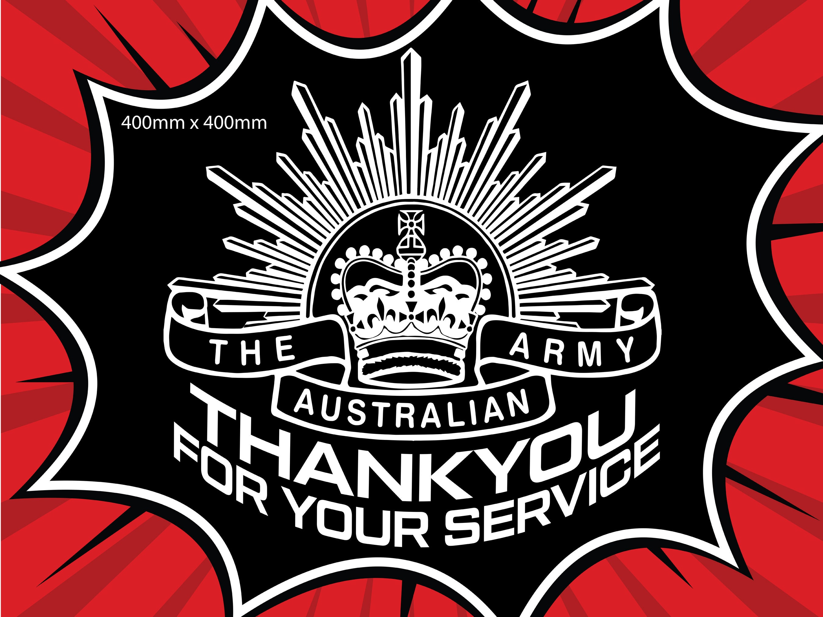 ANZAC Large White Decal | Australia | Army | No Background Sticker ...