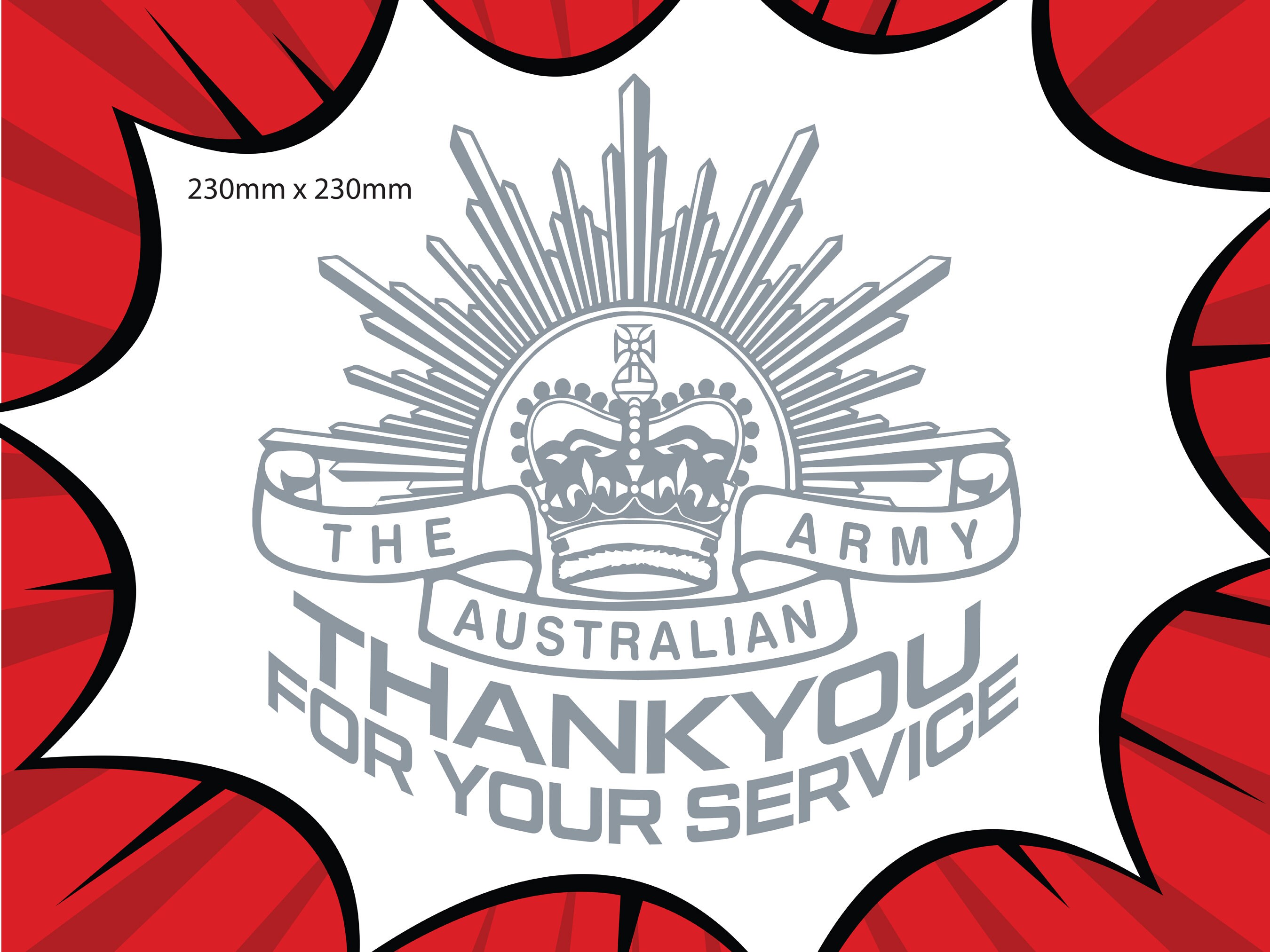 ANZAC Decal | Australia | Army | Silver | No Background Sticker | Lest ...