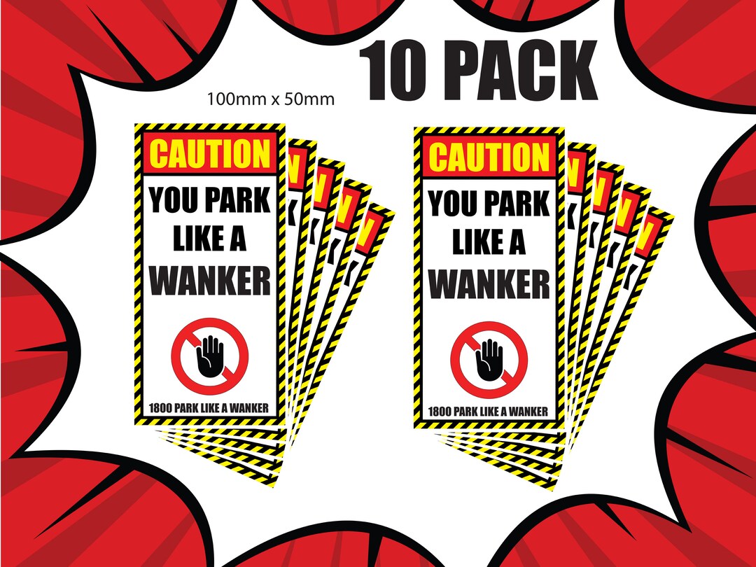 10 Stickers per Pack 3 Wanker Designs to Choose From Prank 3m Vinyl ...