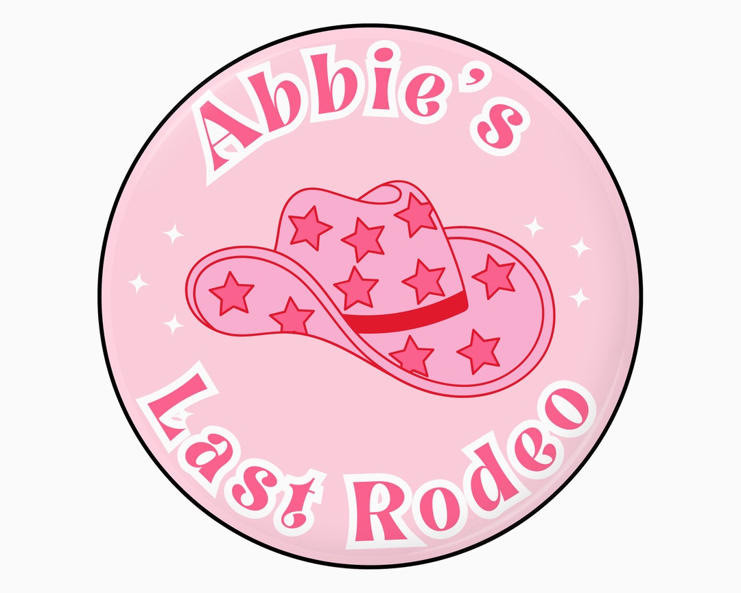 Personalised Last Rodeo Hen Do Design Glossy Adhesive Stickers (sheet ...