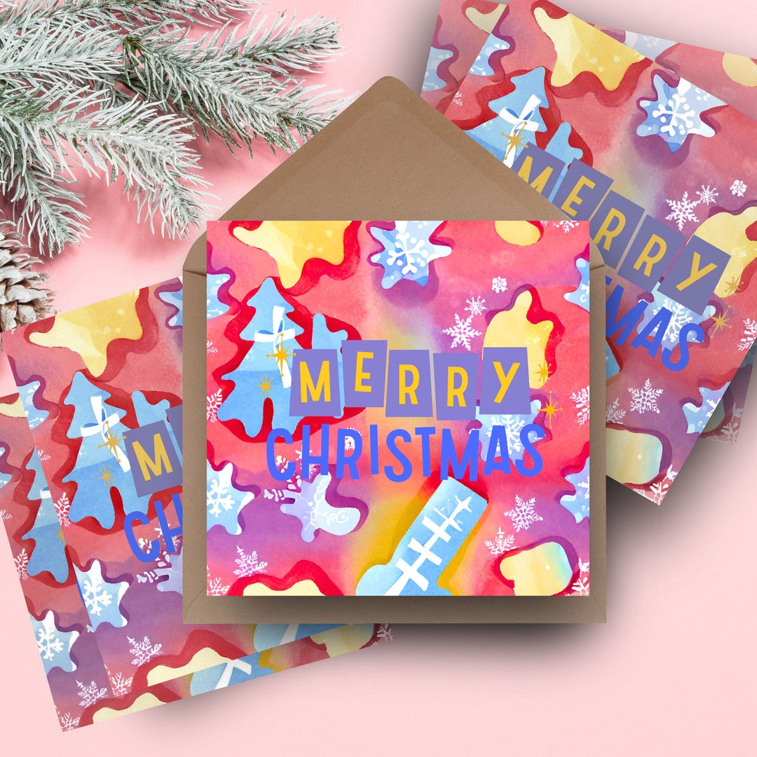 Pack of 10 Watercolor Autism Awareness Christmas Cards With - Etsy