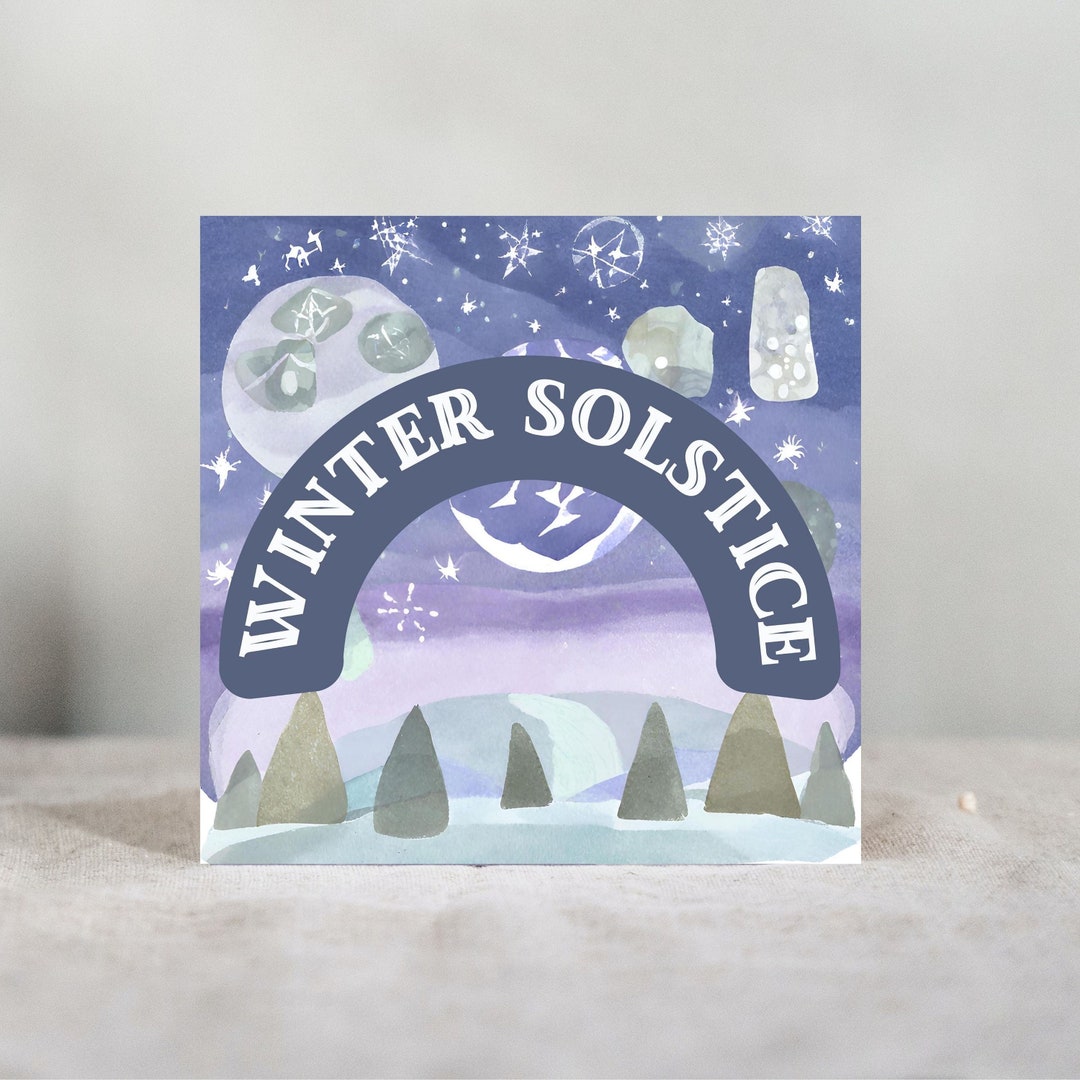 Winter Solstice Card Unique Holiday Greeting Card to - Etsy UK