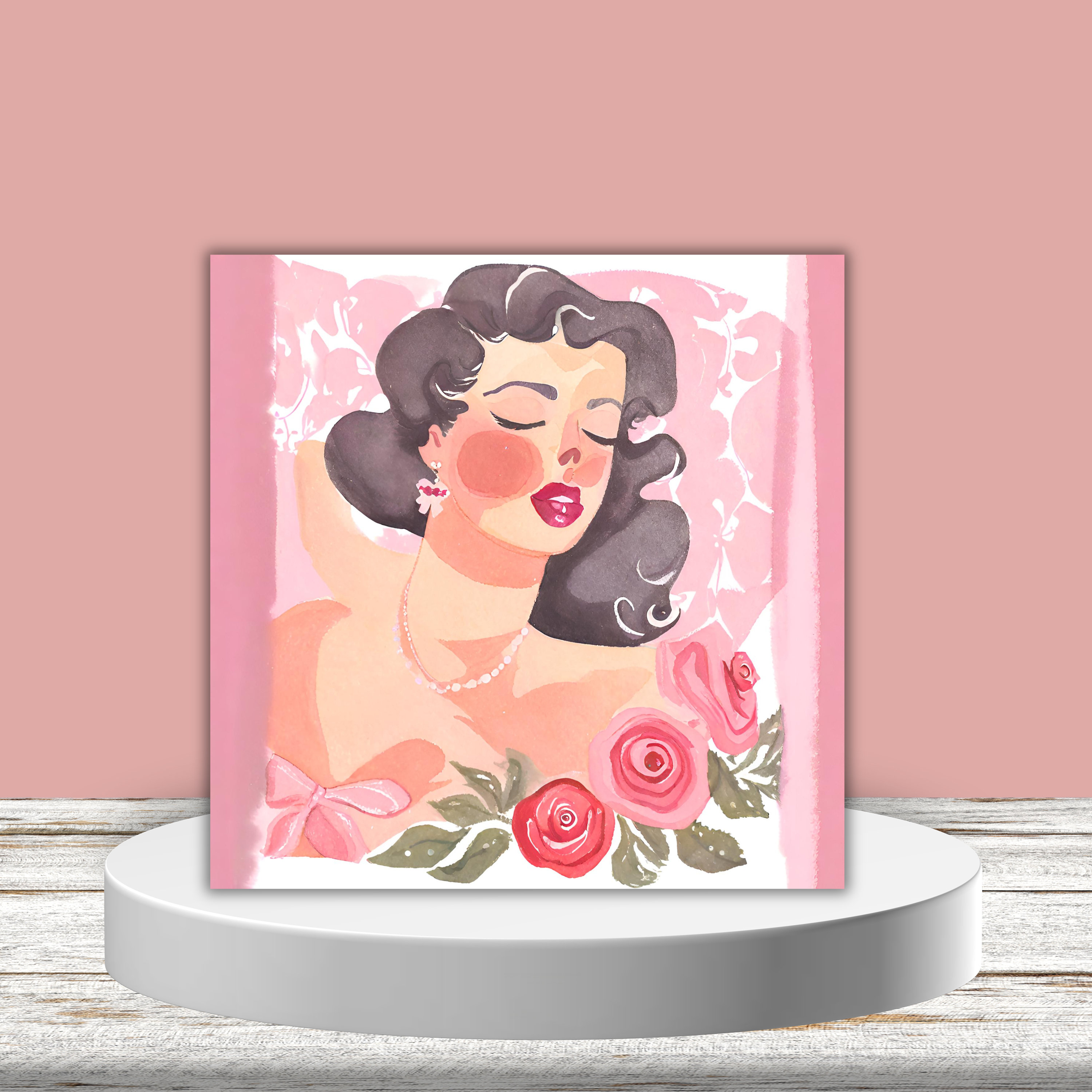 Coquette Girl Aesthetic Assorted Card Set 8 Printable Digital Cards for ...