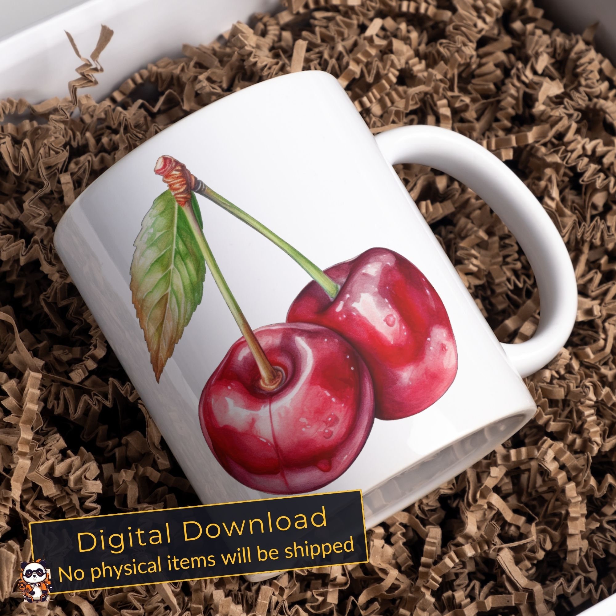 Watercolor Cherry Clipart - Clipart Bundle of Cherries - Cherry PNG for ...