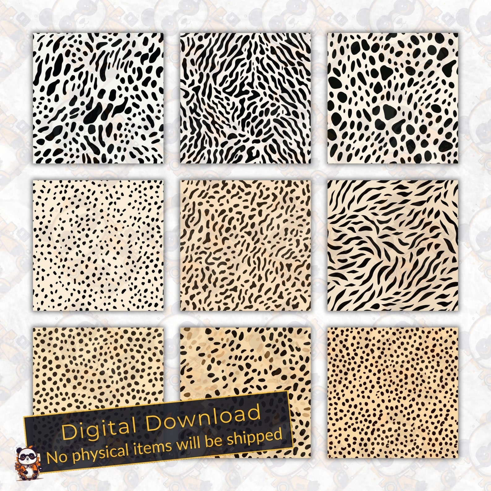 Wild Textures Seamless Digital Paper - Animal Prints PNG - Patterns for ...