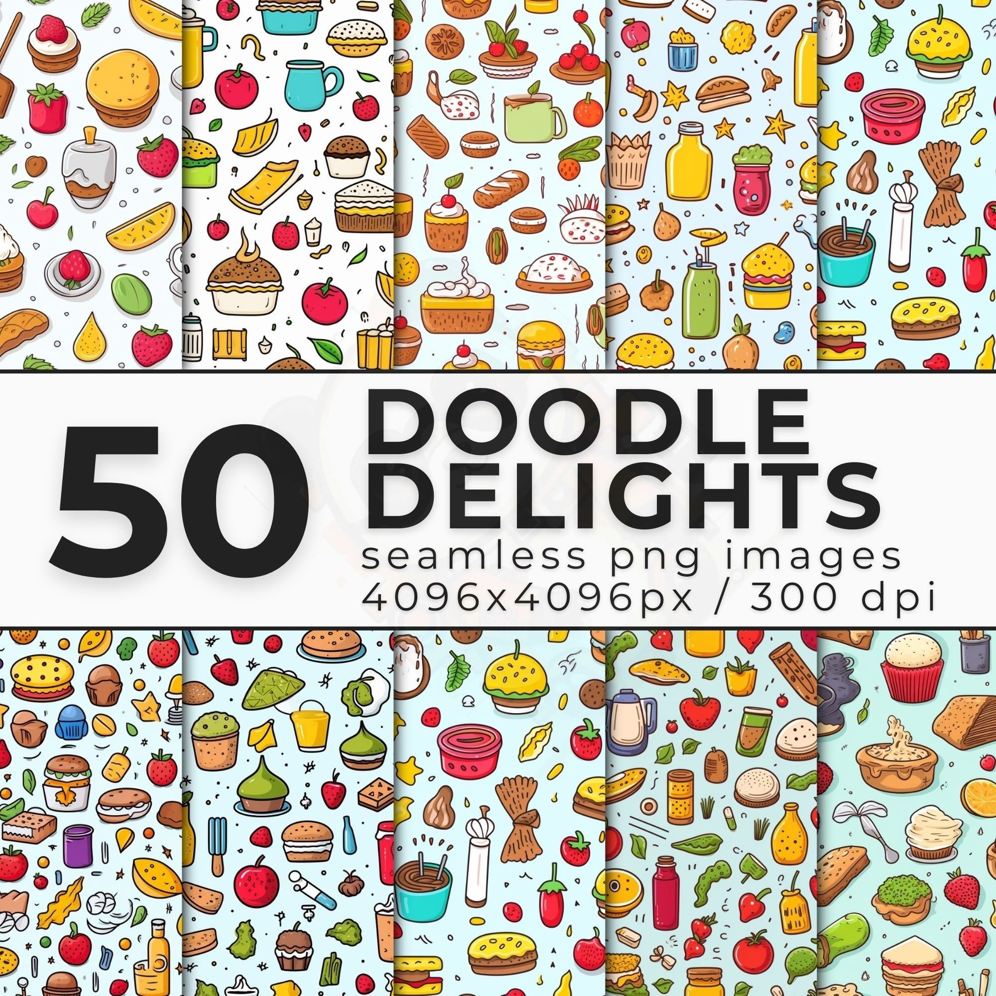 Digital Paper Shop Mega Bundle - 1000+ PNG Images - Textures, Patterns ...