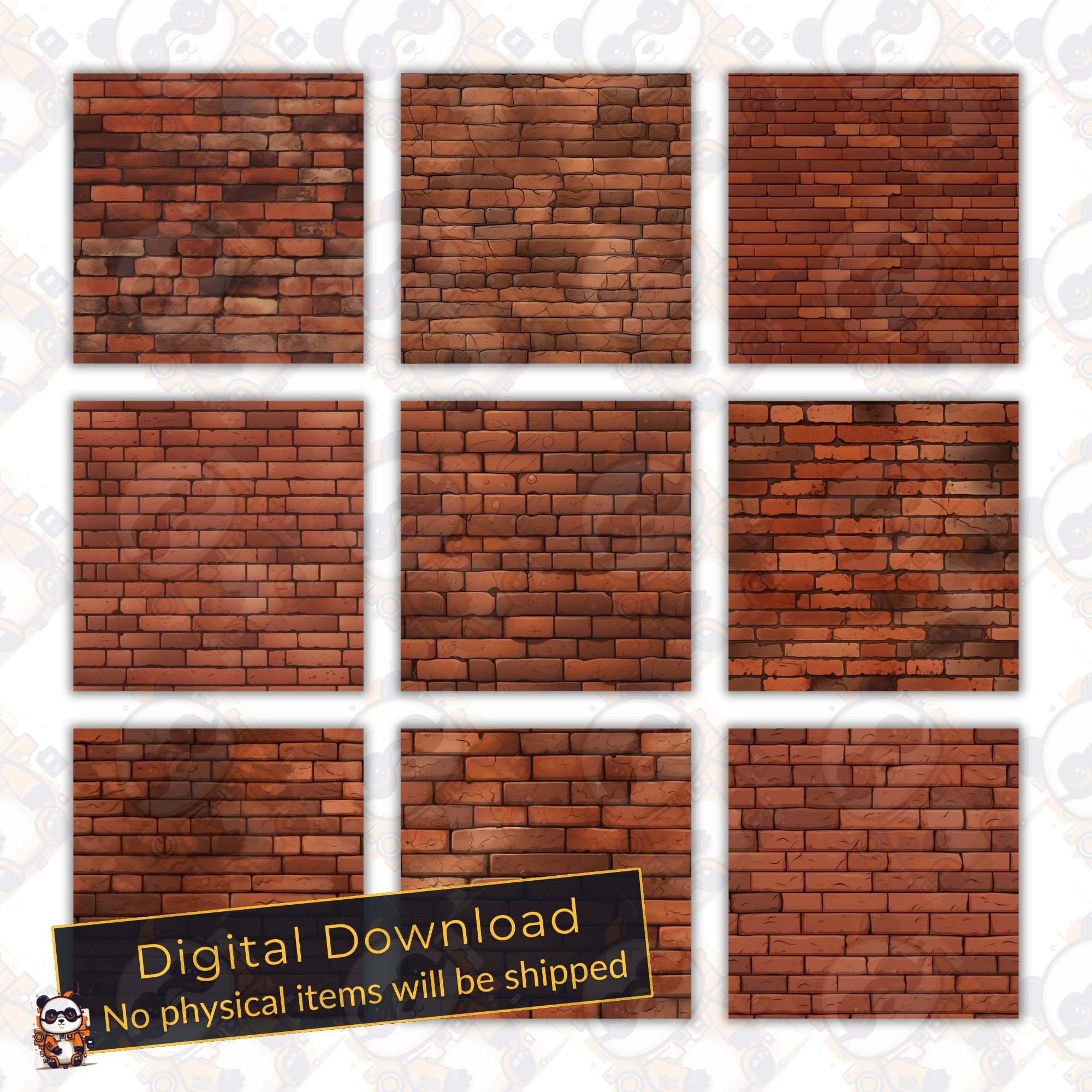 Classic Masonry Seamless Digital Paper - Brick Wall PNG - Patterns for ...