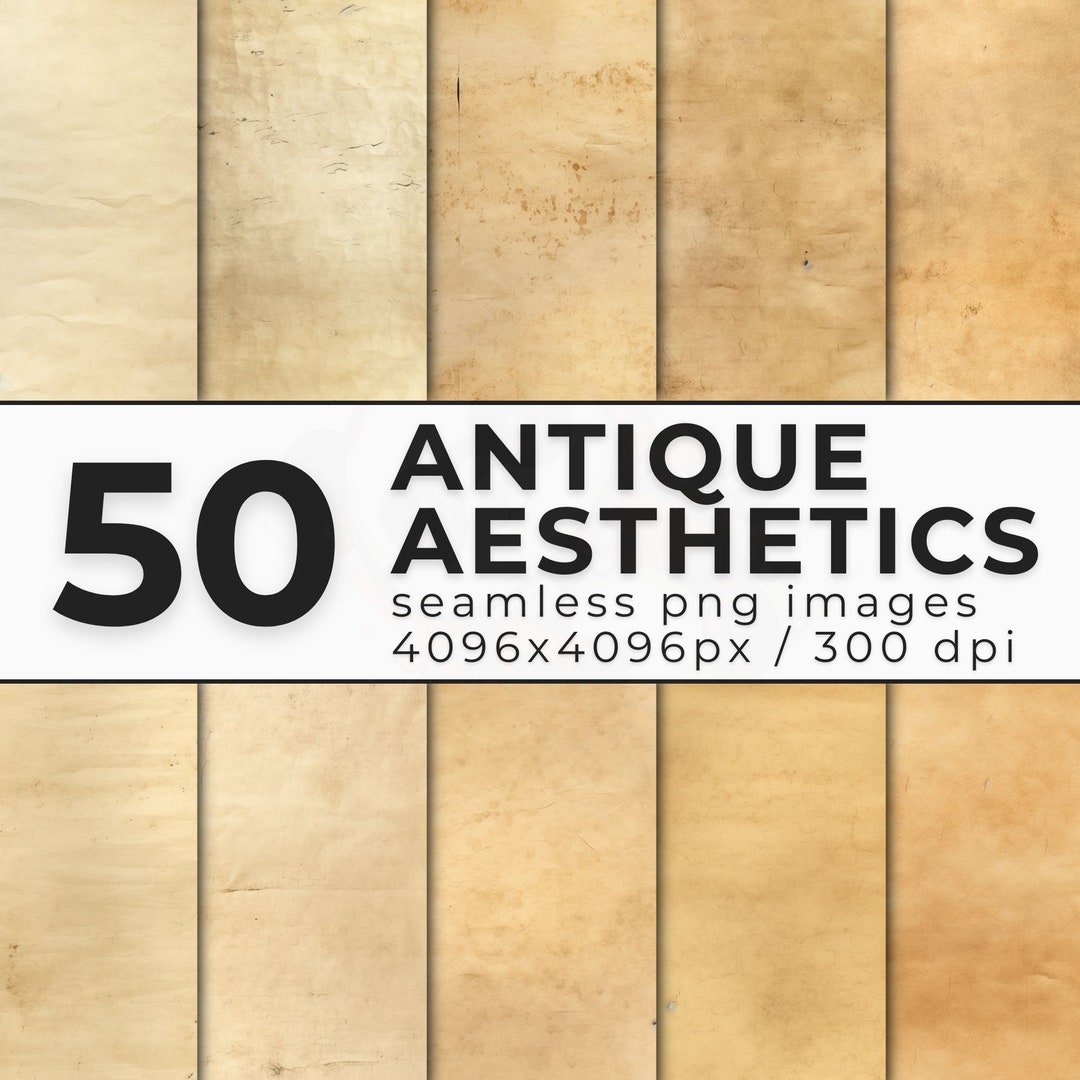Antique Aesthetics Seamless Digital Paper - Vintage Paper PNG ...
