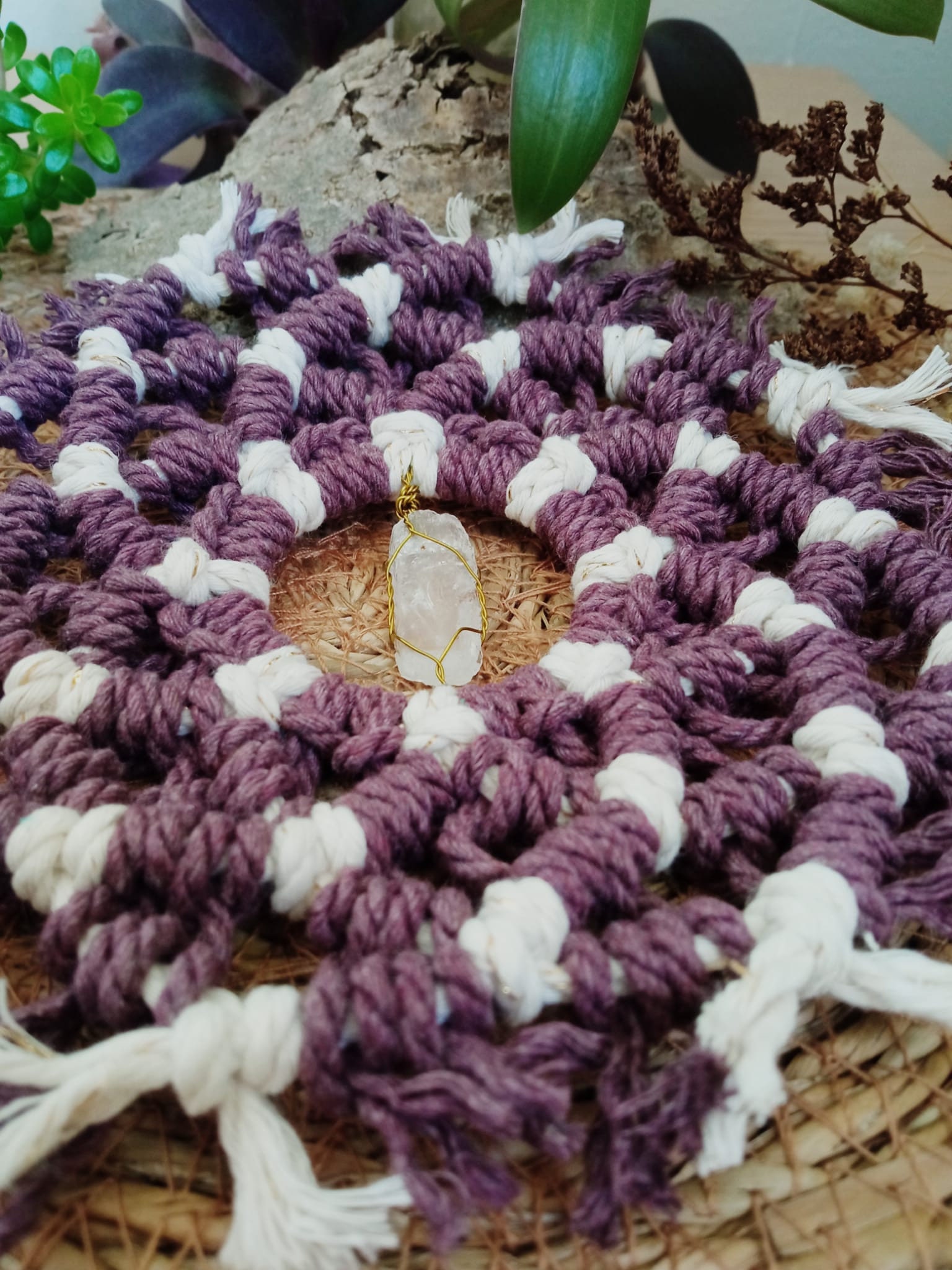 Shasrara Macrame, the Seventh Chakra Macrame, Macrame Chakra Tapestry ...