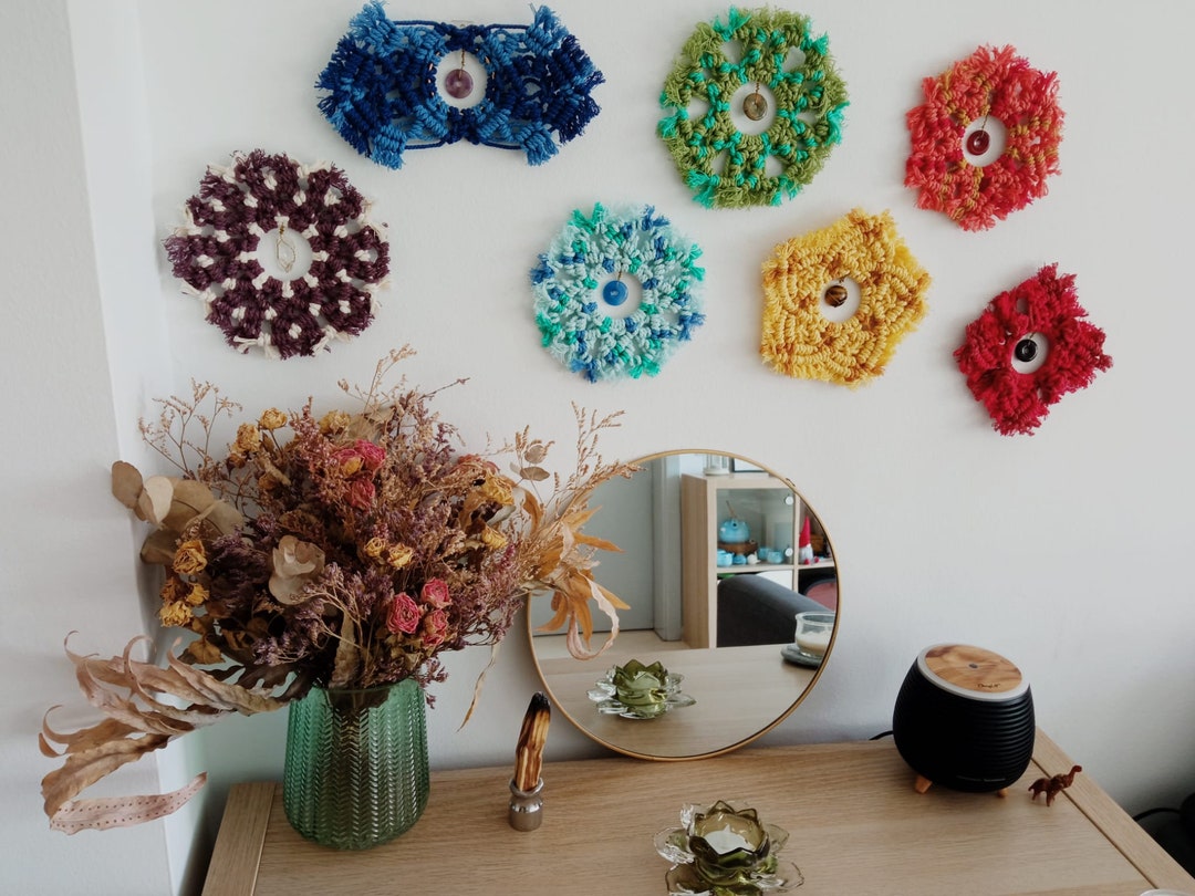 The Seven Chakras Macrame Chakras for Spiritual Room Decor - Etsy