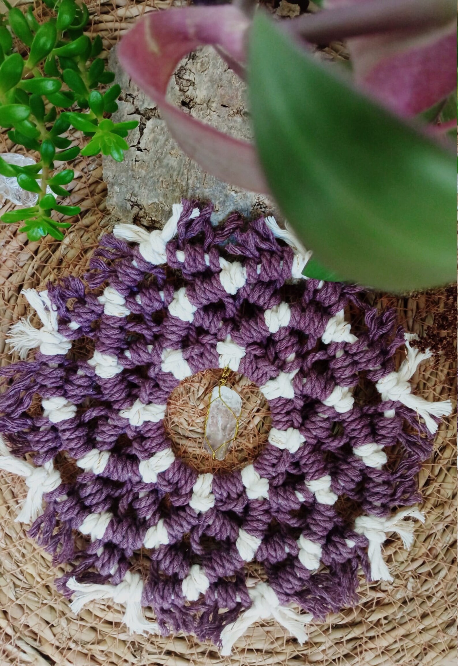 Shasrara Macrame, the Seventh Chakra Macrame, Macrame Chakra Tapestry ...