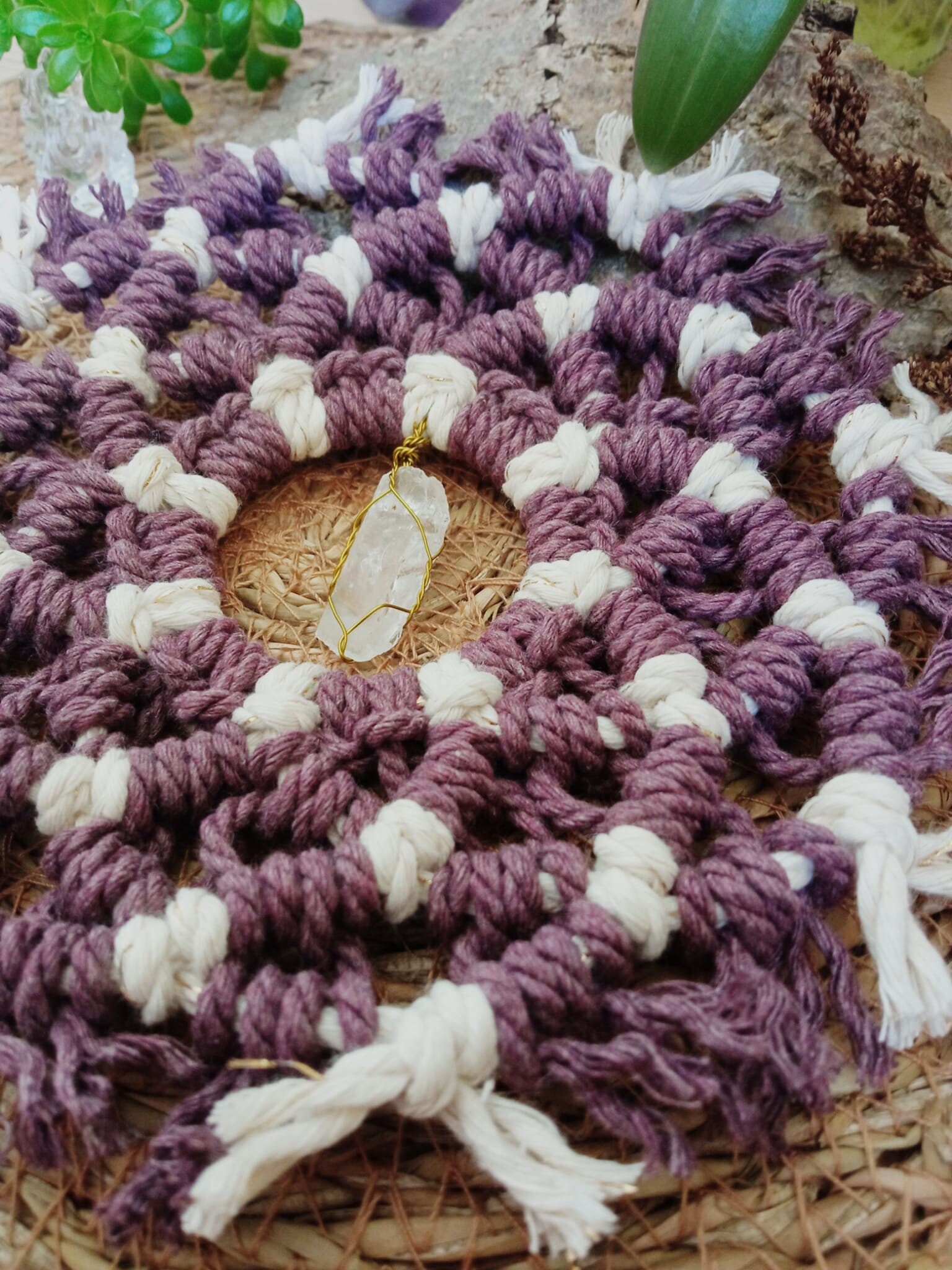 Shasrara Macrame, the Seventh Chakra Macrame, Macrame Chakra Tapestry ...