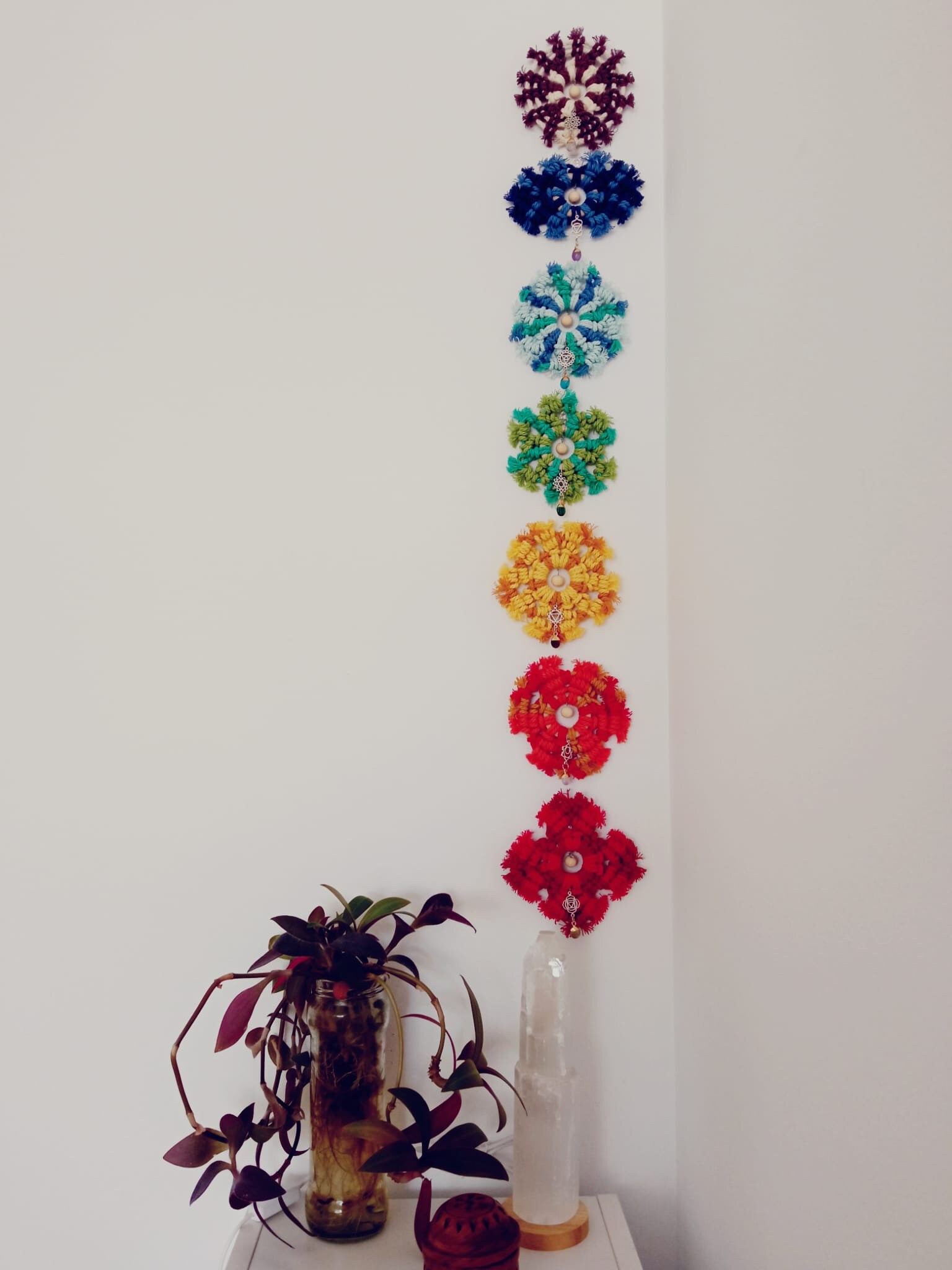 Macrame Diffuser of the Seven Chakras for Your Home for Car, Diffuser ...