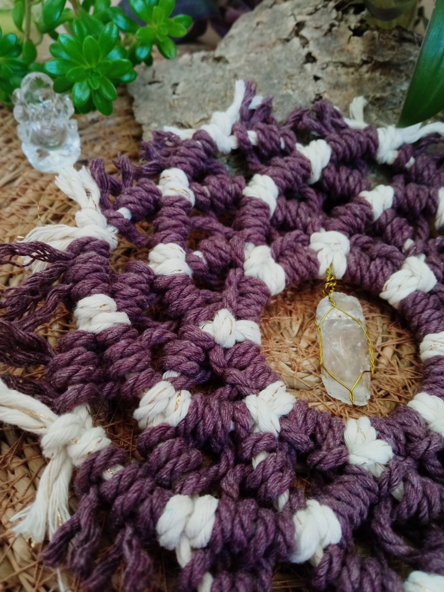 Shasrara Macrame, the Seventh Chakra Macrame, Macrame Chakra Tapestry ...