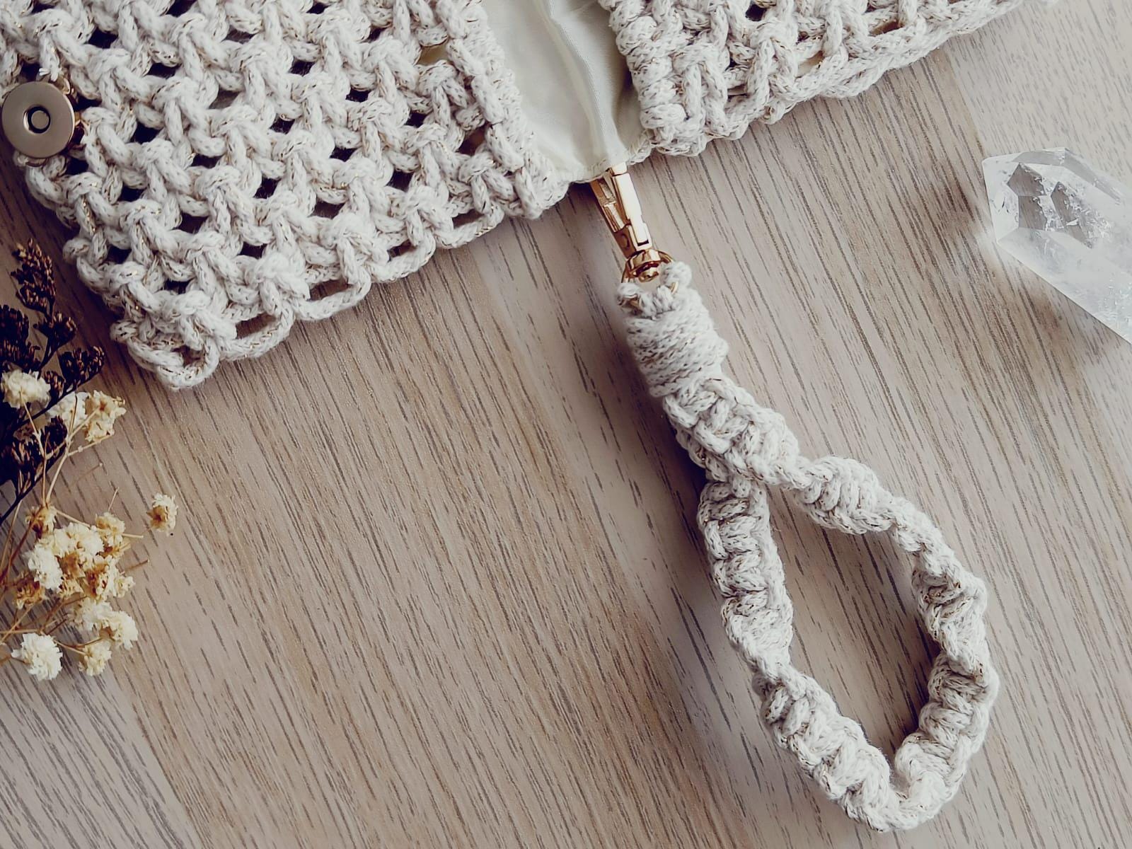 Macrame Boho Style Card Holder, Macrame Purse With Keyring, Handmade ...