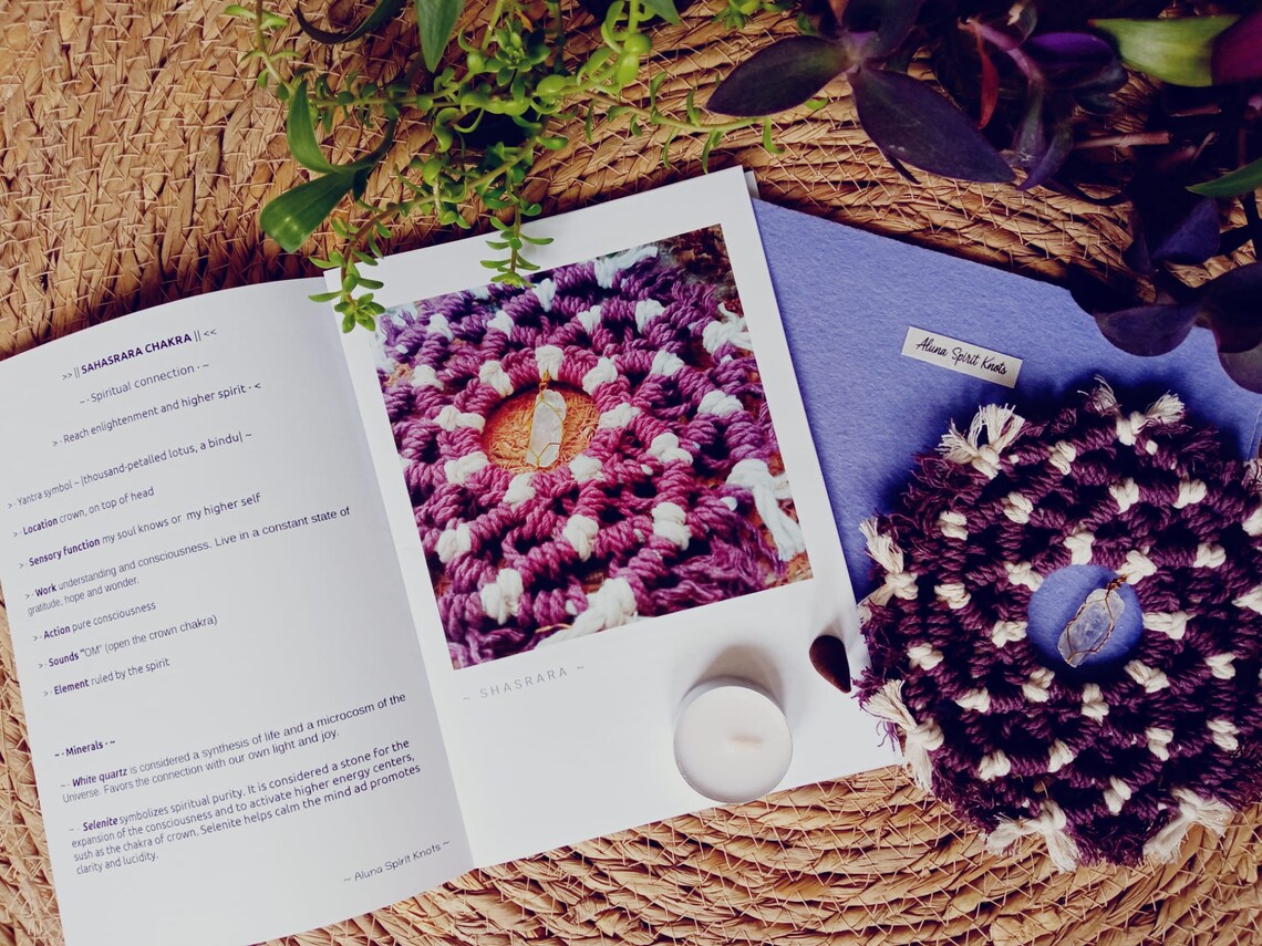 Shasrara Macrame, the Seventh Chakra Macrame, Macrame Chakra Tapestry ...
