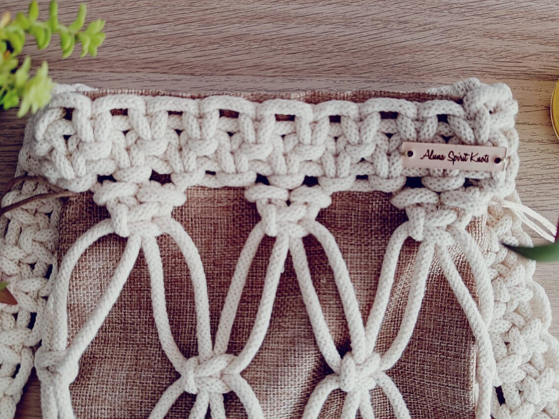 Macrame Natural Hemp Backpack, Ecological Macrame Bag, Macrame Eco ...