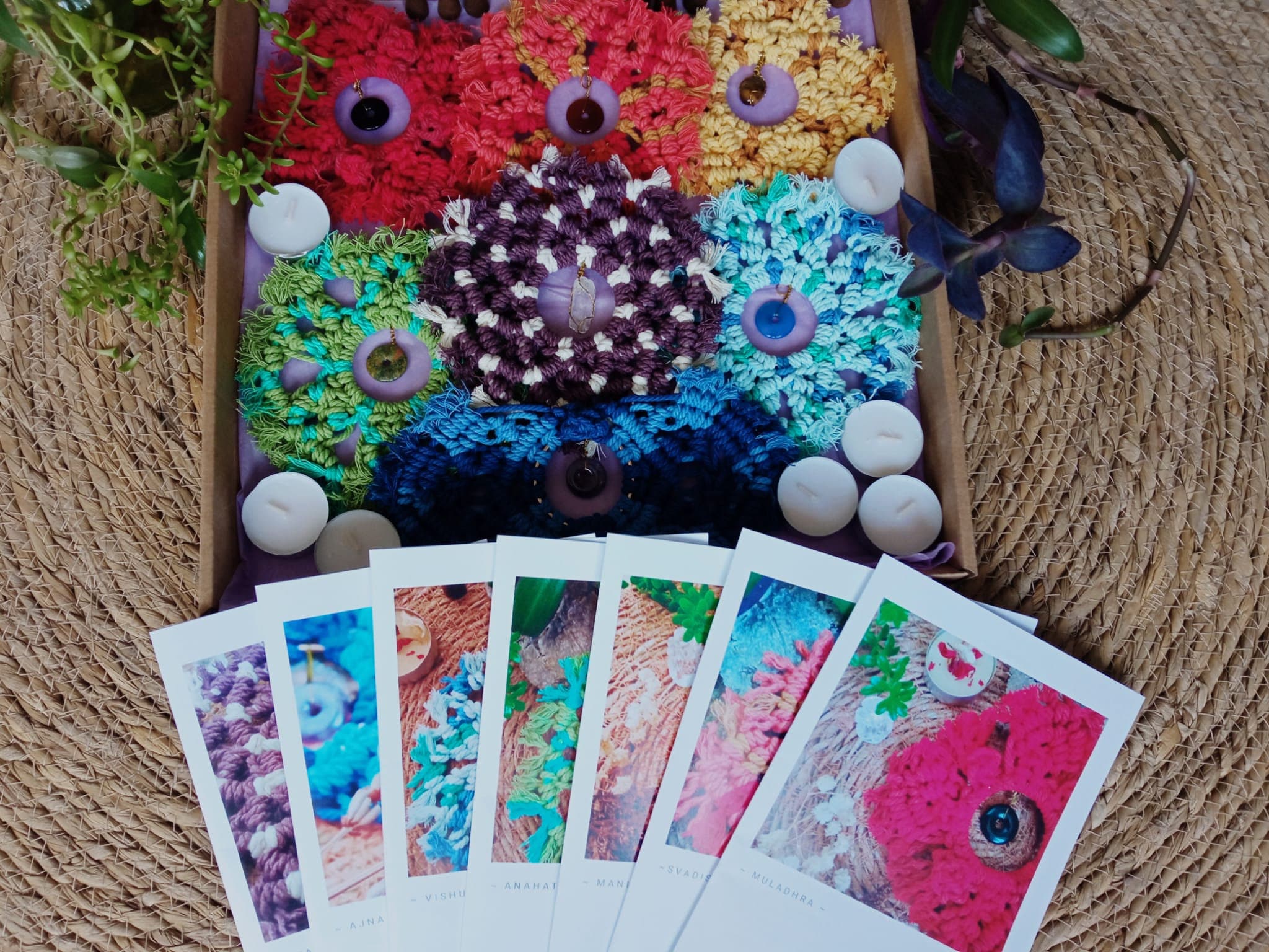 The seven chakras macrame, Chakras for spiritual room decor, Chakra ...