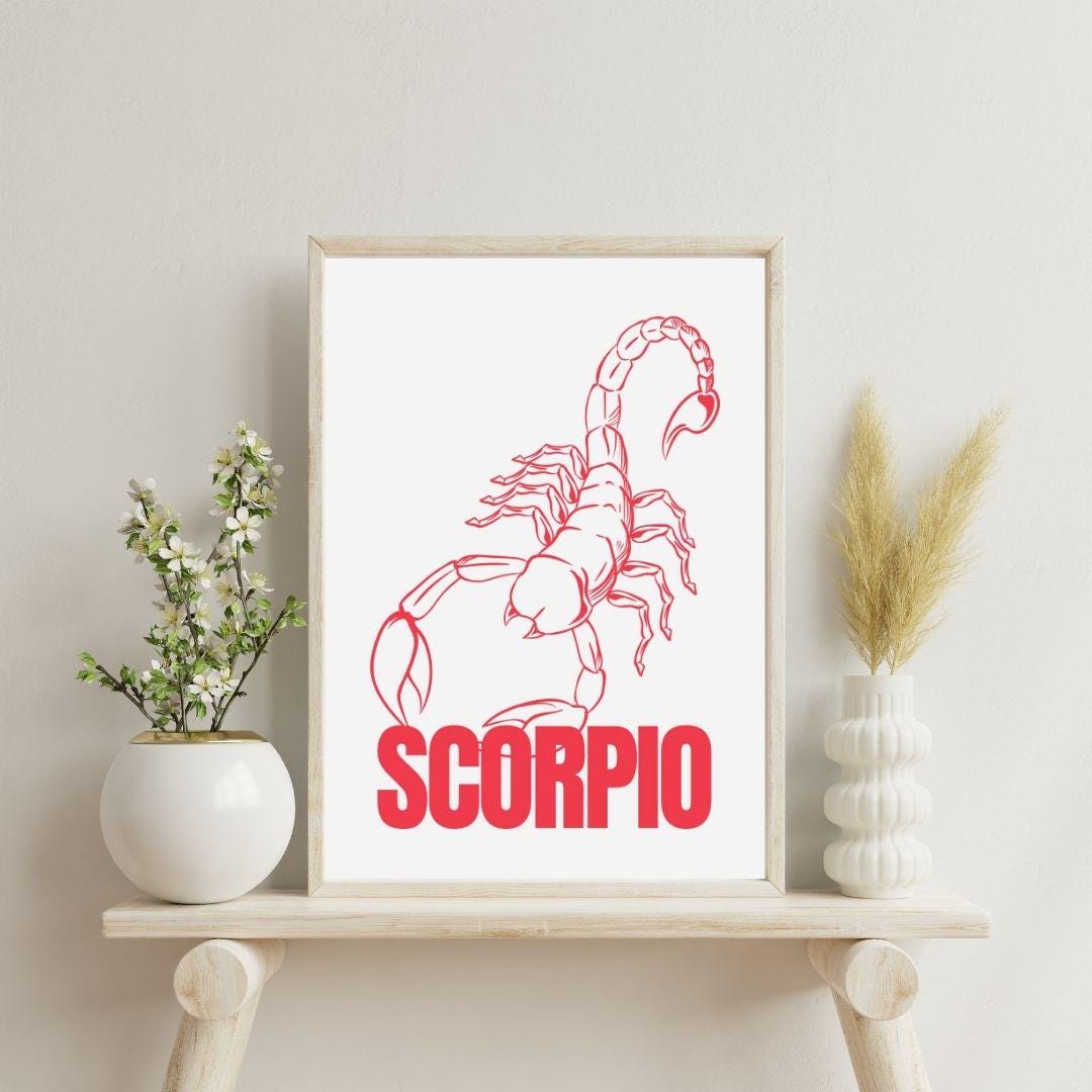 GRAPHIC 'SCORPIO' PRINT - Digital Download - Etsy
