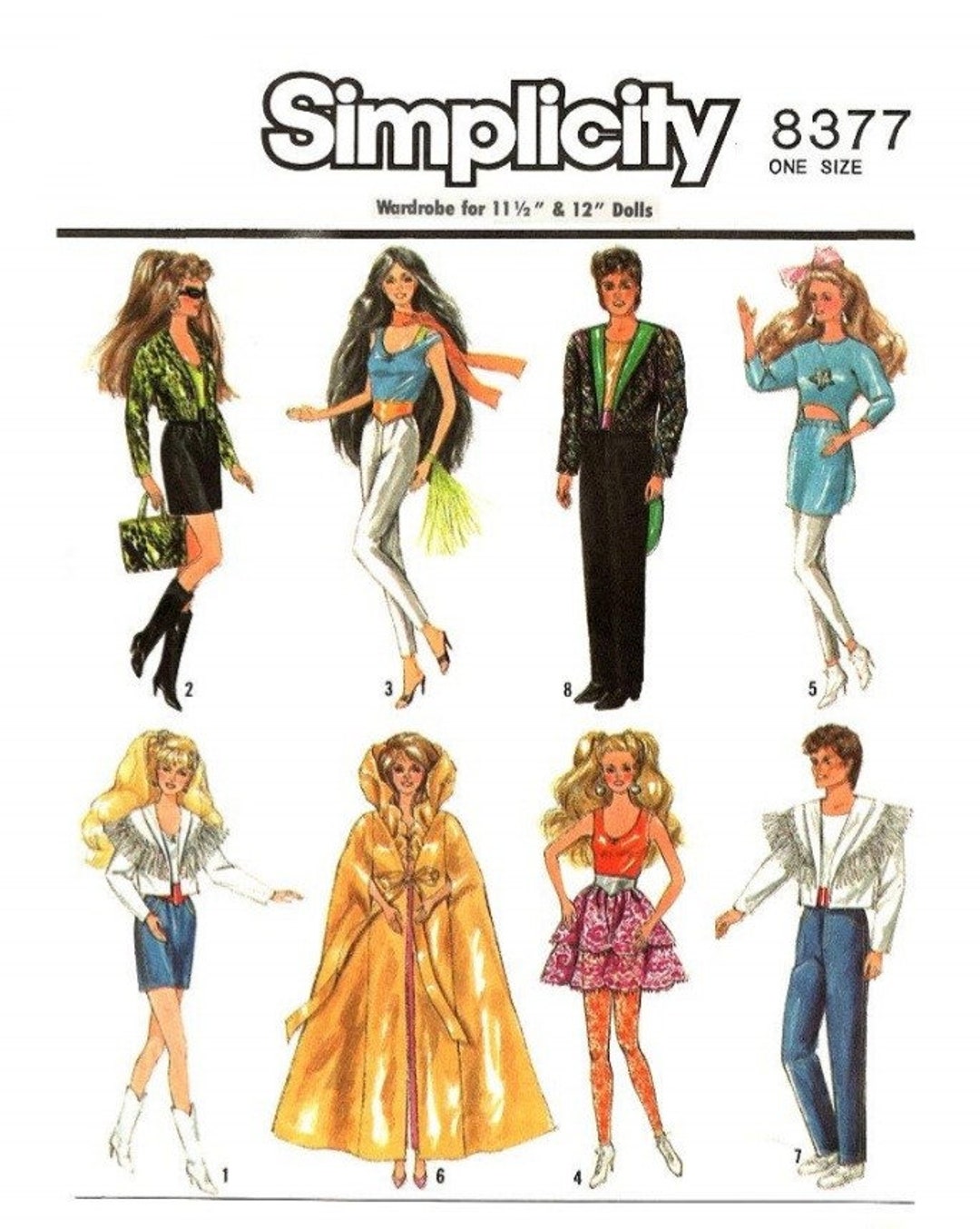 PDF Copy Vintage Patterns Simplicity 8377 Clothes for Fashion Dolls 11 ...