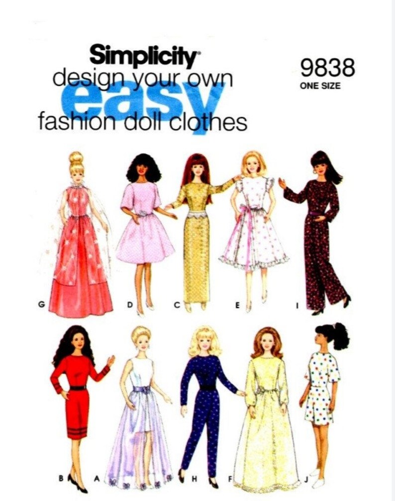 Digital Vintage Patterns Simplicity 9838 Clothes for Fashion - Etsy