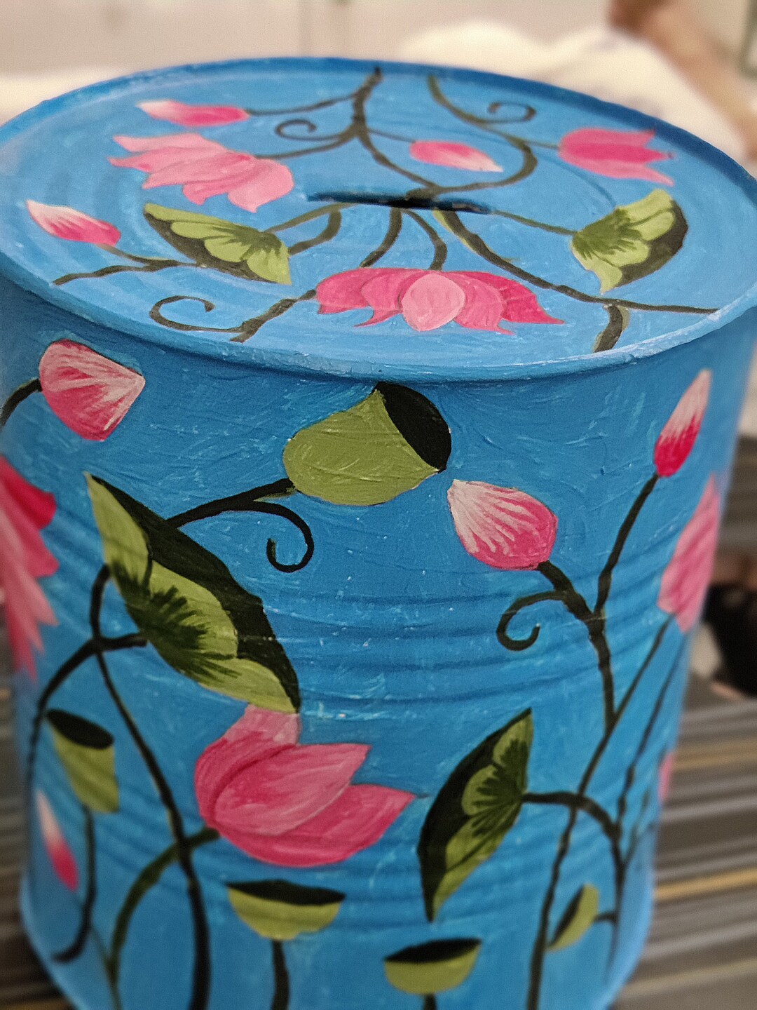 Hand Painted Money Box in Pichwai Design Indian Vintage - Etsy