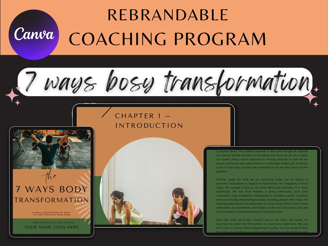 Done for You 7 Ways Body Transformation Coaching Program, Workbook for ...