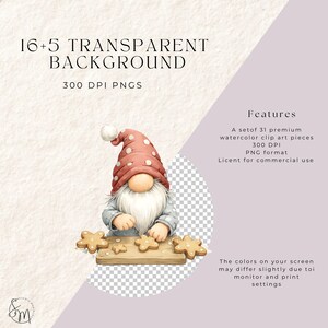 Christmas Gnomes Clipart | Holiday Scandinavian PNG Set (commercial Use ...