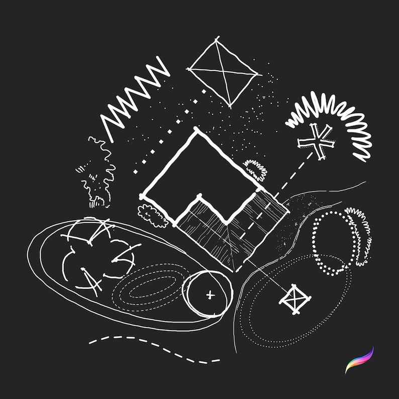 Fineliner Studio - Architecture Procreate Brushes for Landscape ...