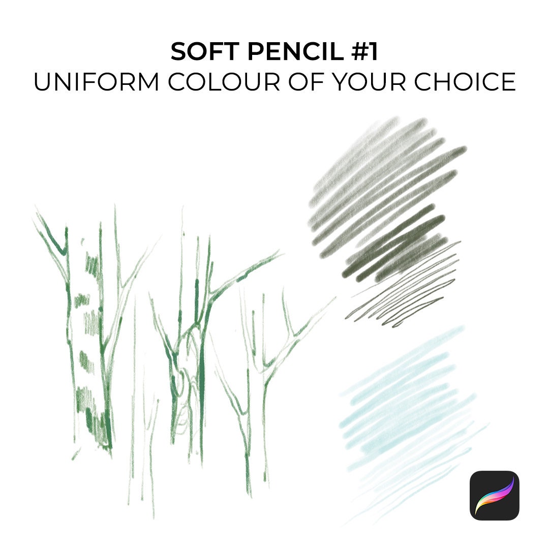 Procreate Watercolour Pencils - Uniform and Rainbow Brushes With a ...