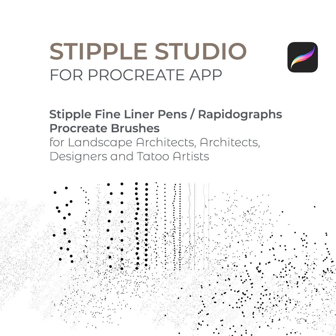 Procreate Stipple Studio Stipples, Fine Liner Pens, Procreate Brushes ...