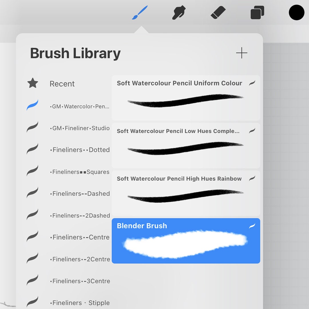 Procreate Watercolour Pencils Uniform and Rainbow Brushes With a ...