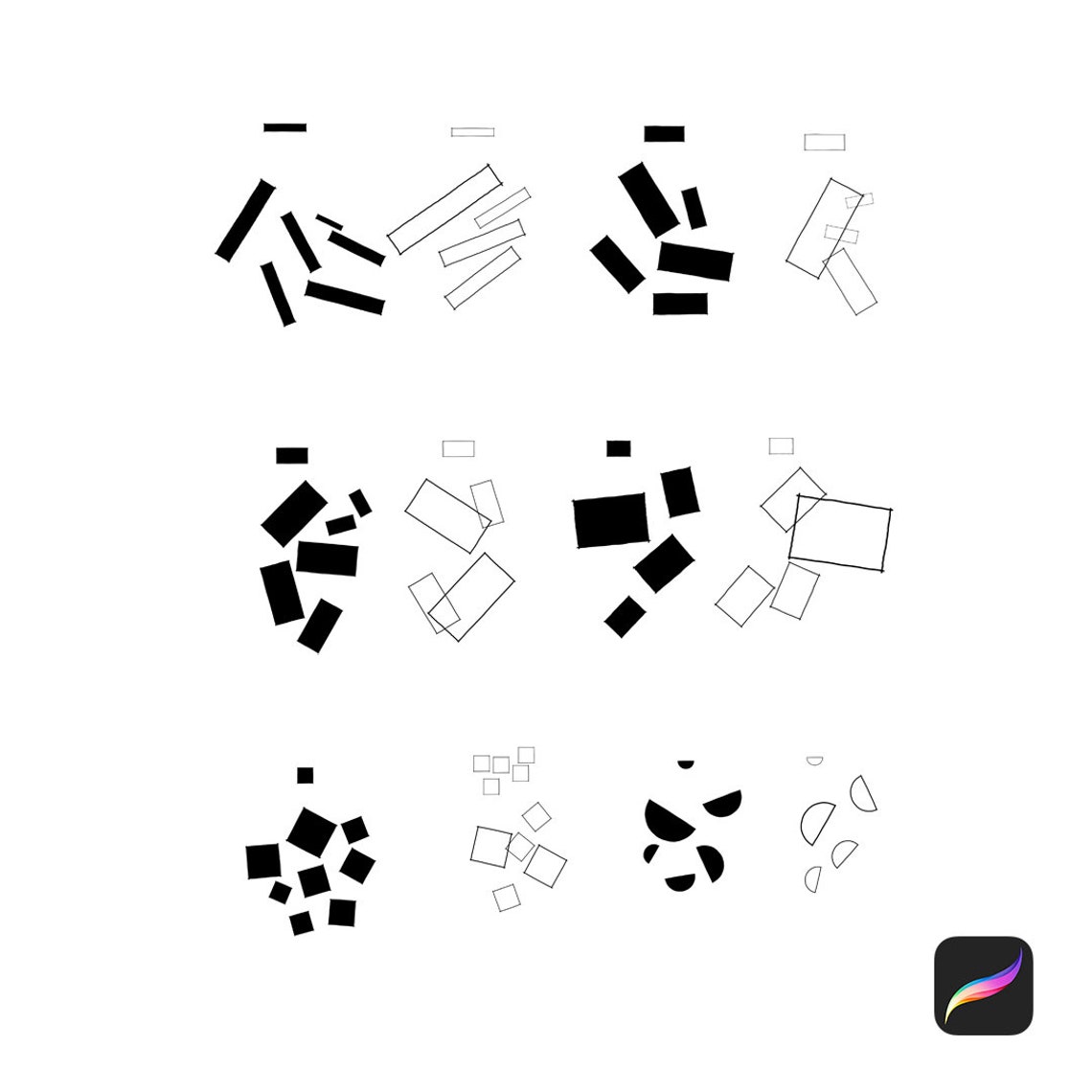 Procreate Hand Drawn Brushes Shape Studio for Illustrators, Architects ...