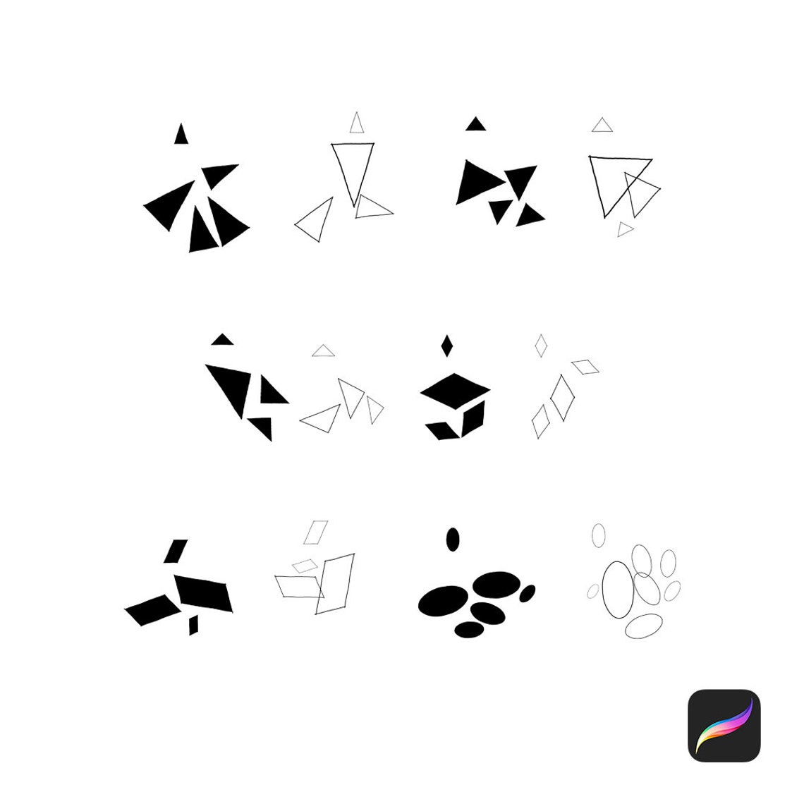 Procreate Hand Drawn Brushes Shape Studio for Illustrators, Architects ...