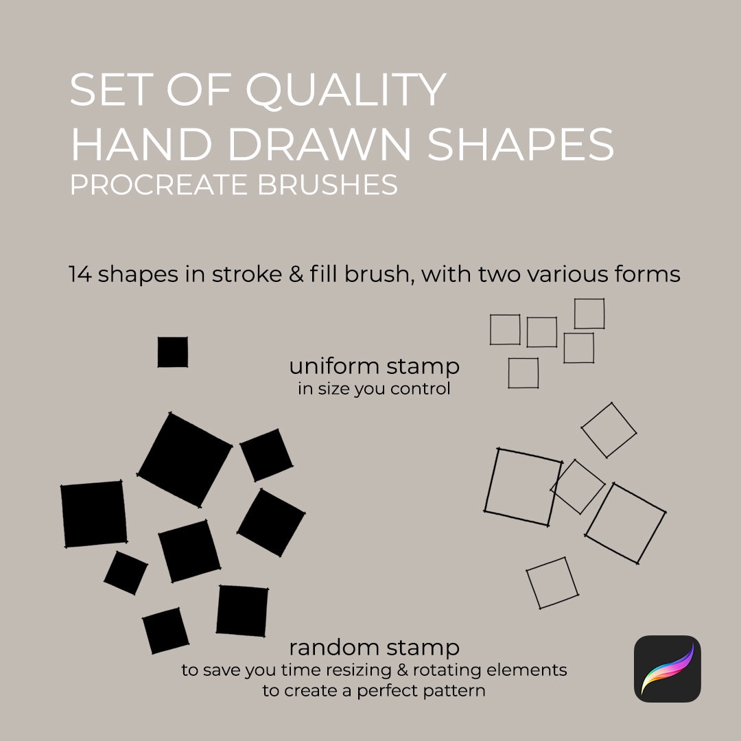 Procreate Hand Drawn Brushes Shape Studio for Illustrators, Architects ...