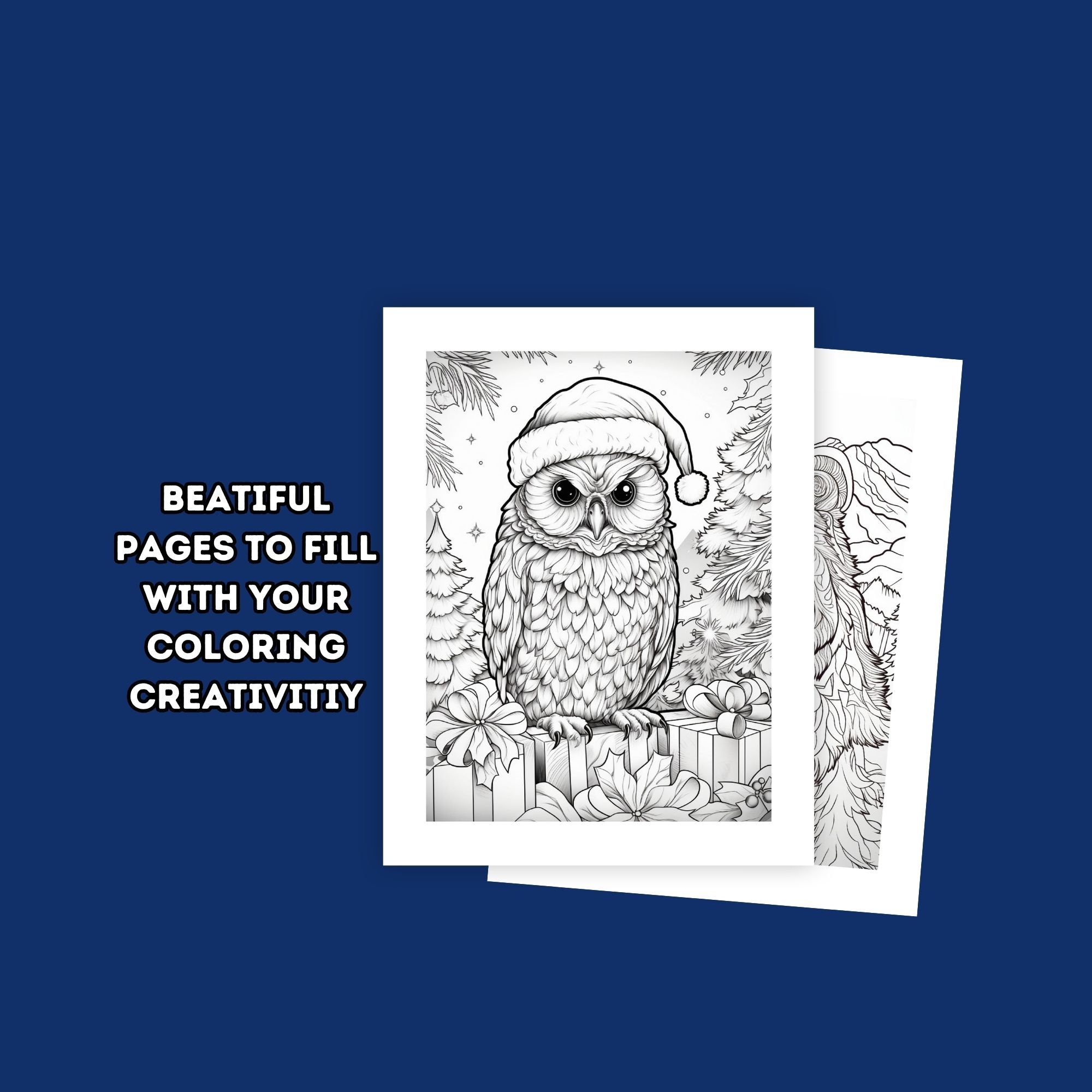 Winter Animals Coloring Pages Printable Adult Coloring - Etsy