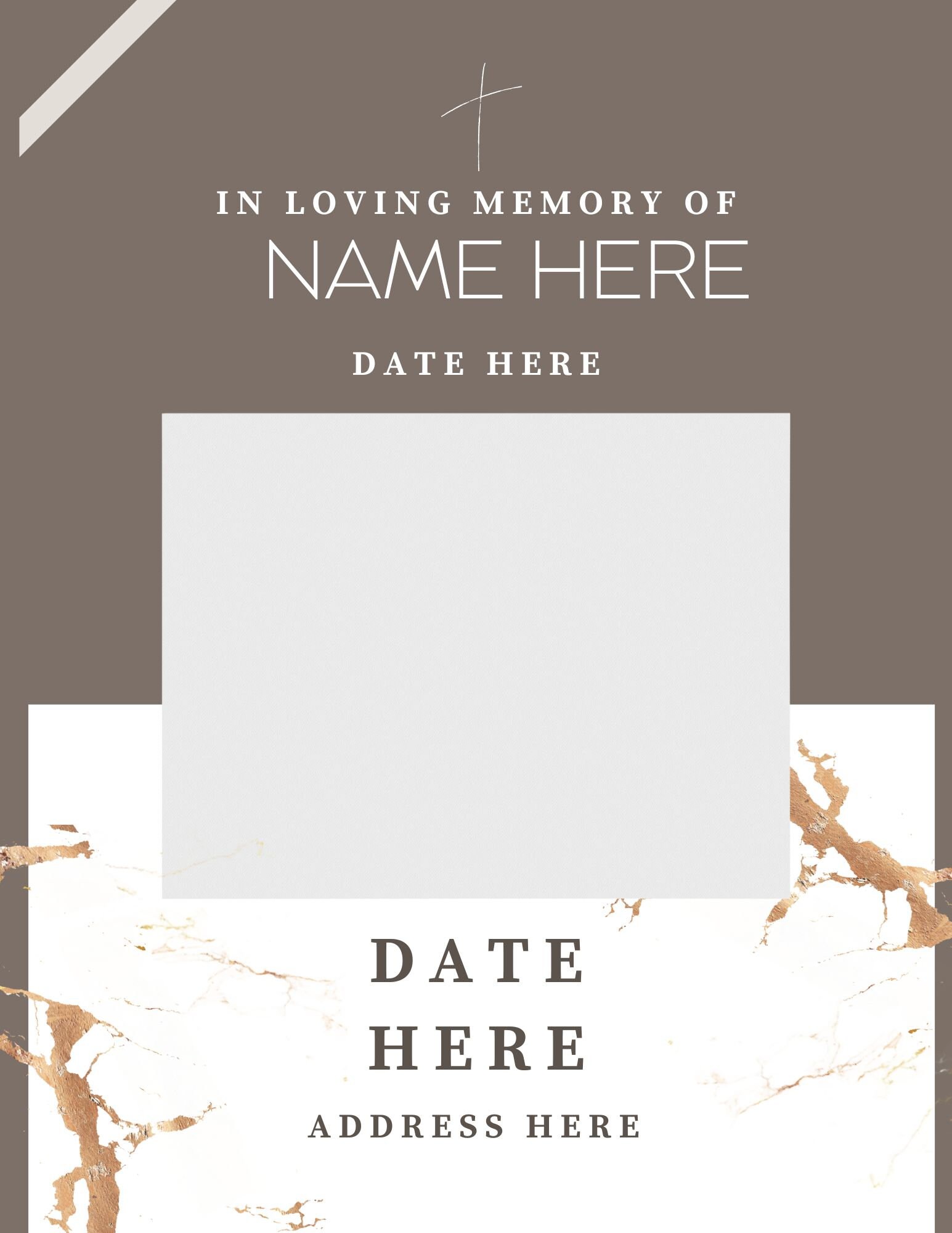 Obituary Template, Minimalist Funeral Program Template Simple Funeral ...