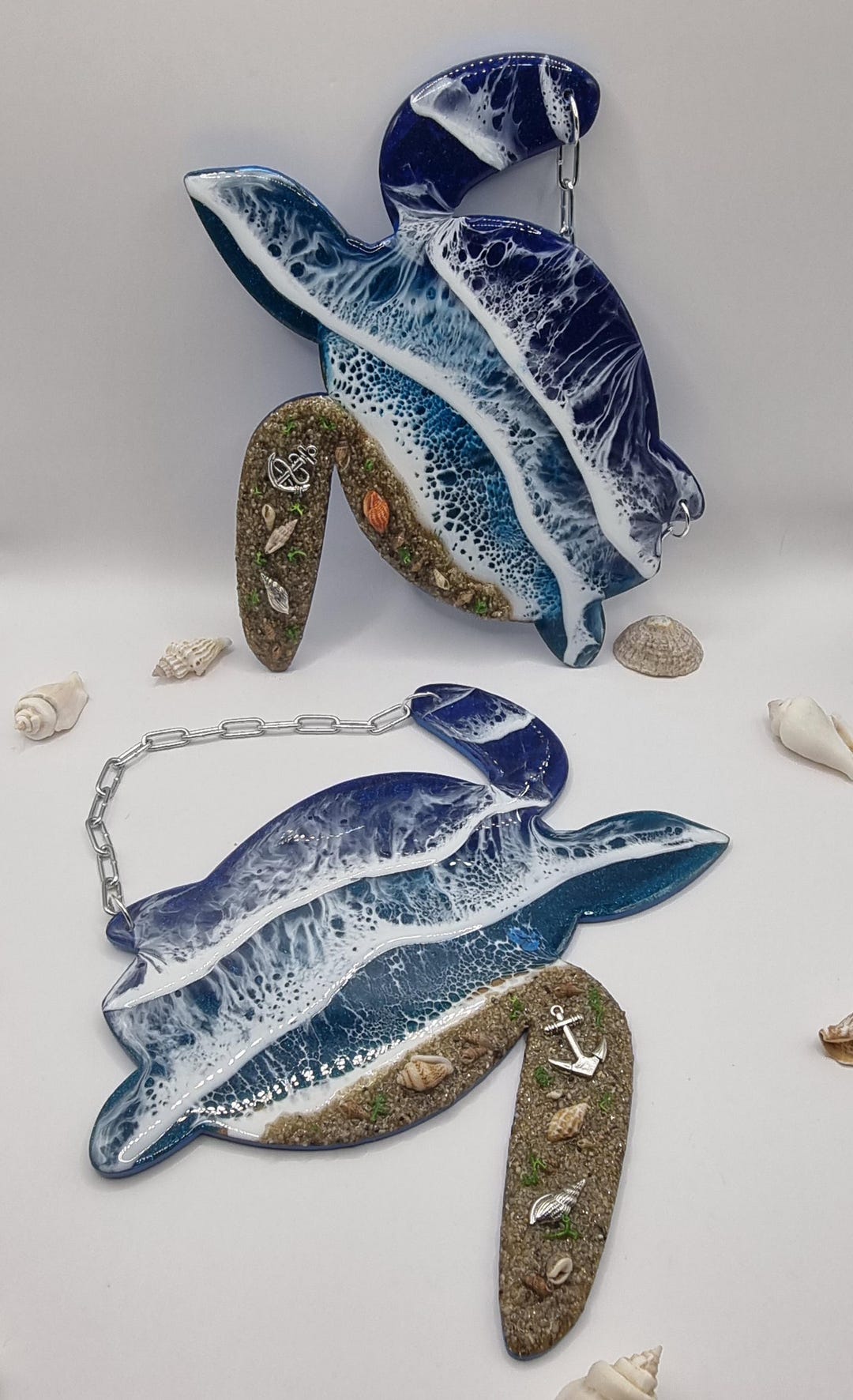 Wall Hanging Sea Turtles With Chain - Etsy