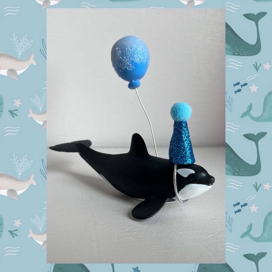 Orca Calf Party Animal Cake Topper Keepsake Baby Killer Whale Cake ...