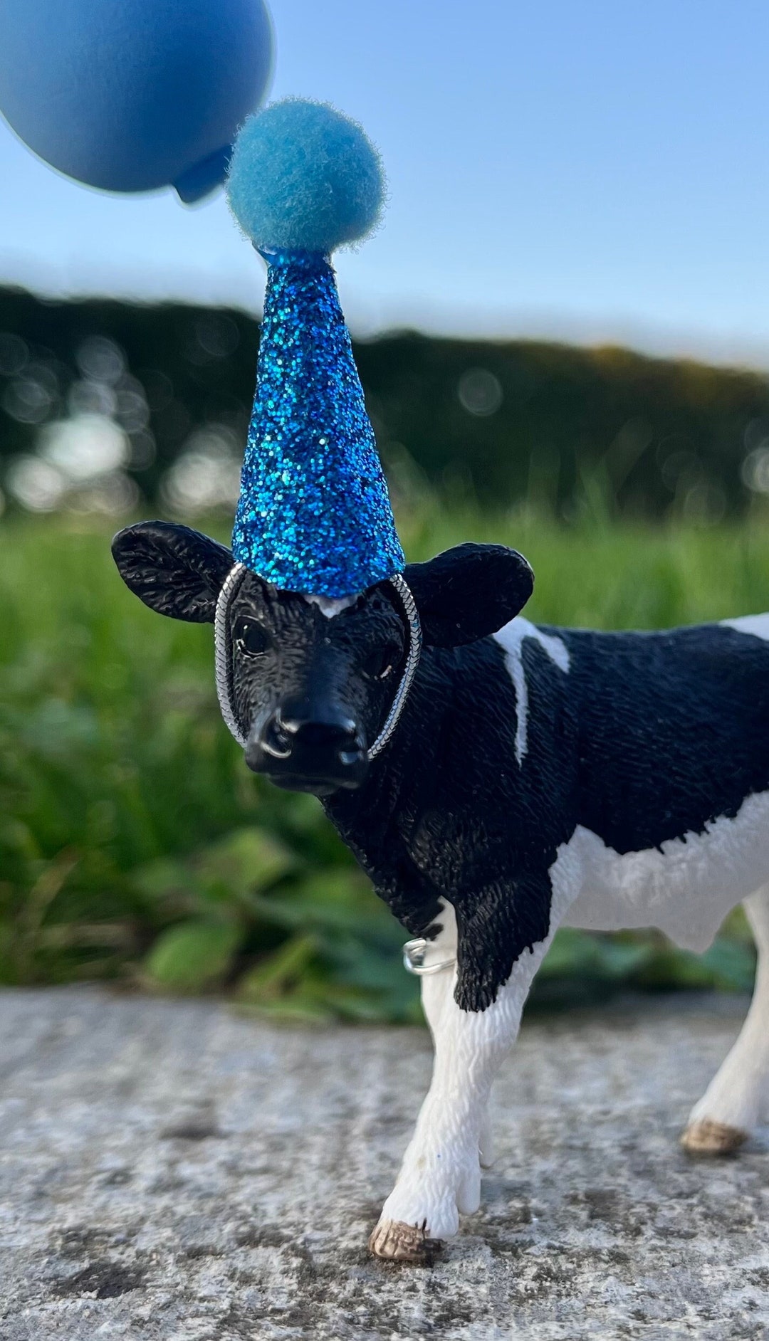 Calf Party Animal Cake Topper Keepsake, Milking Cow Cake Topper, Farm ...