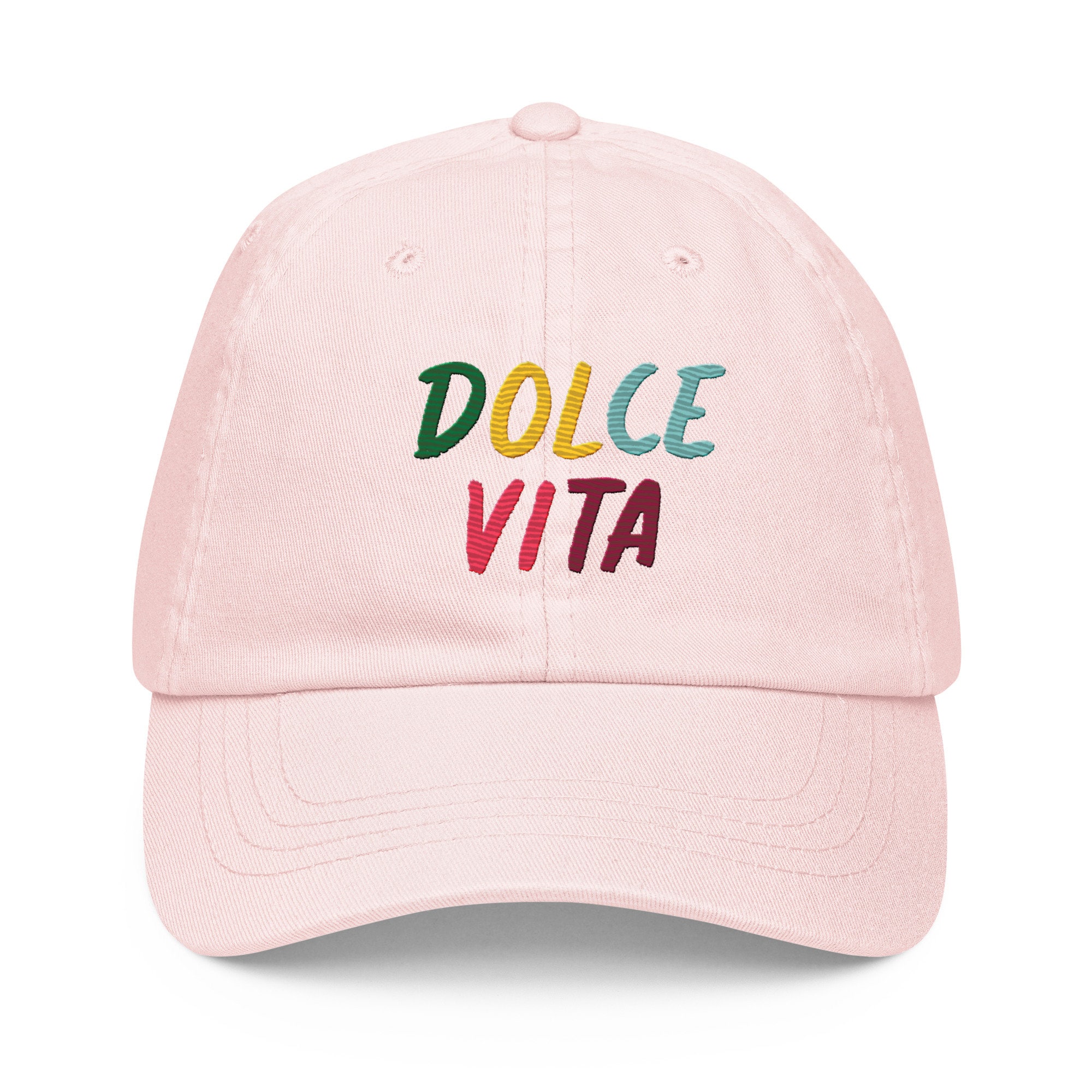 Dolce Vita Baseball Hat, Embroidered Cap, Spring Colors Baseball Cap ...
