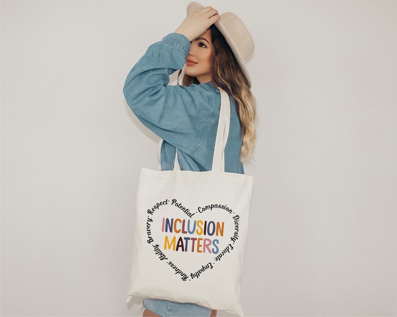 Inclusion Matters Tote Bag, Mental Health Awareness Tote Bag, Teacher ...